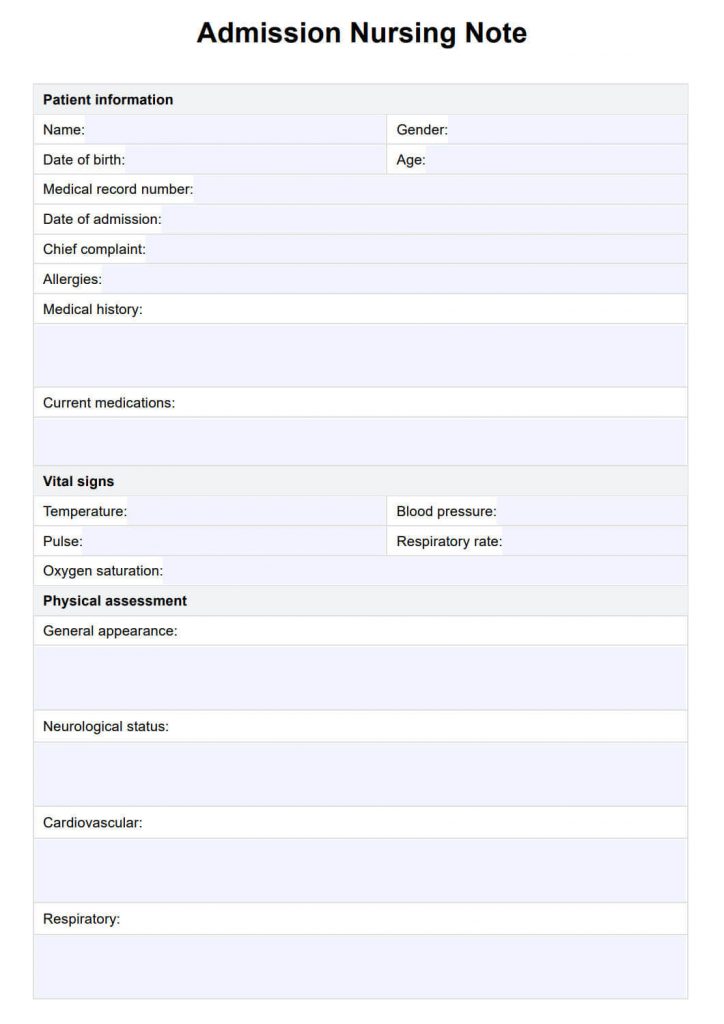 10 Free Nursing Notes Examples in PDF to Download | UPDF