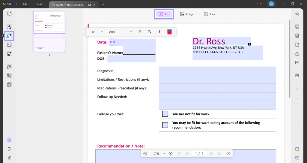 6 Doctors Note for Work (PDF Templates to Download) | UPDF