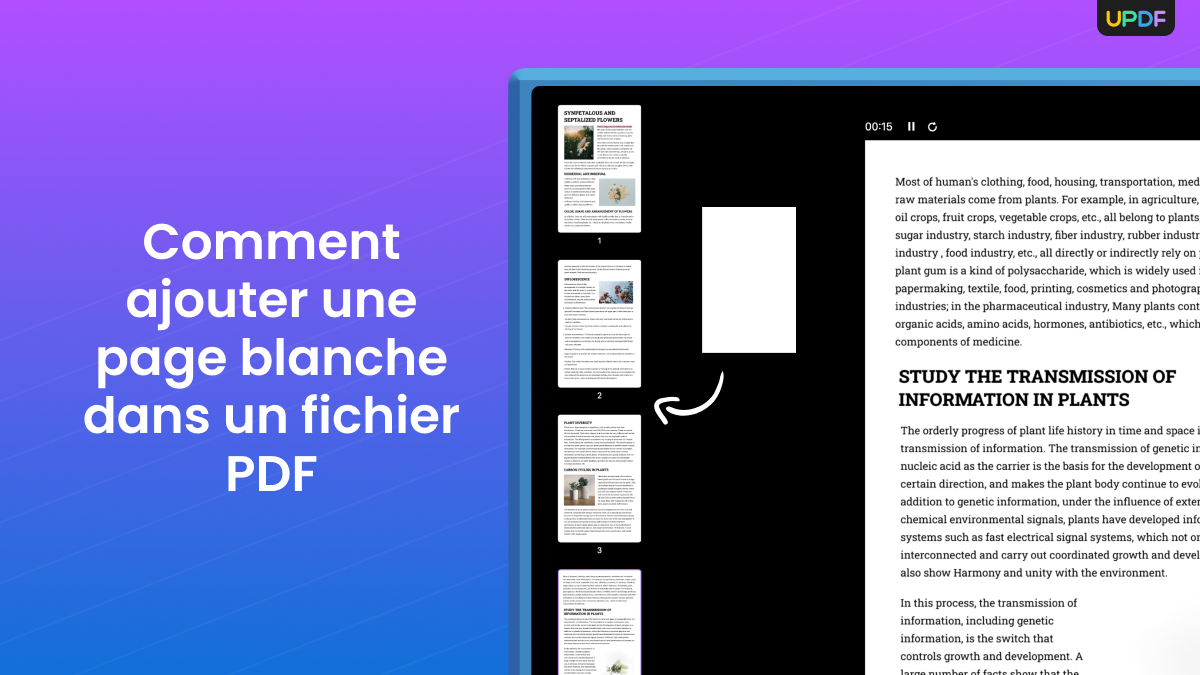 Comment insérer une page blanche dans un PDF hors ligne et en ligne | UPDF