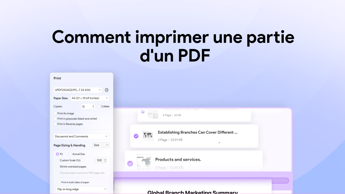 Comment imprimer une partie du PDF facilement | UPDF