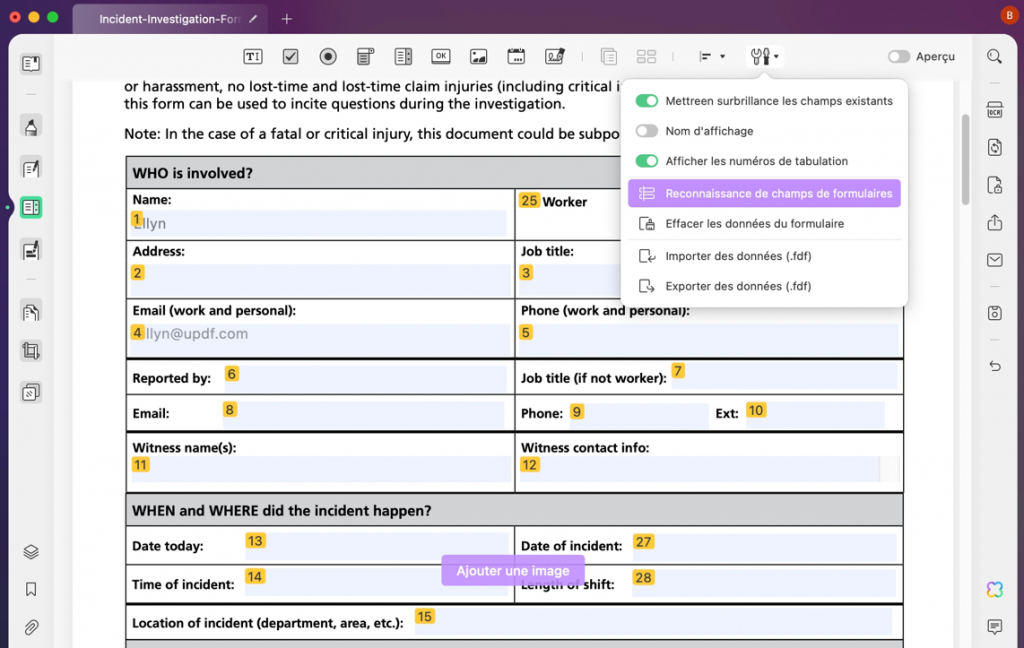 Comment créer un PDF remplissable sur Mac ? | UPDF