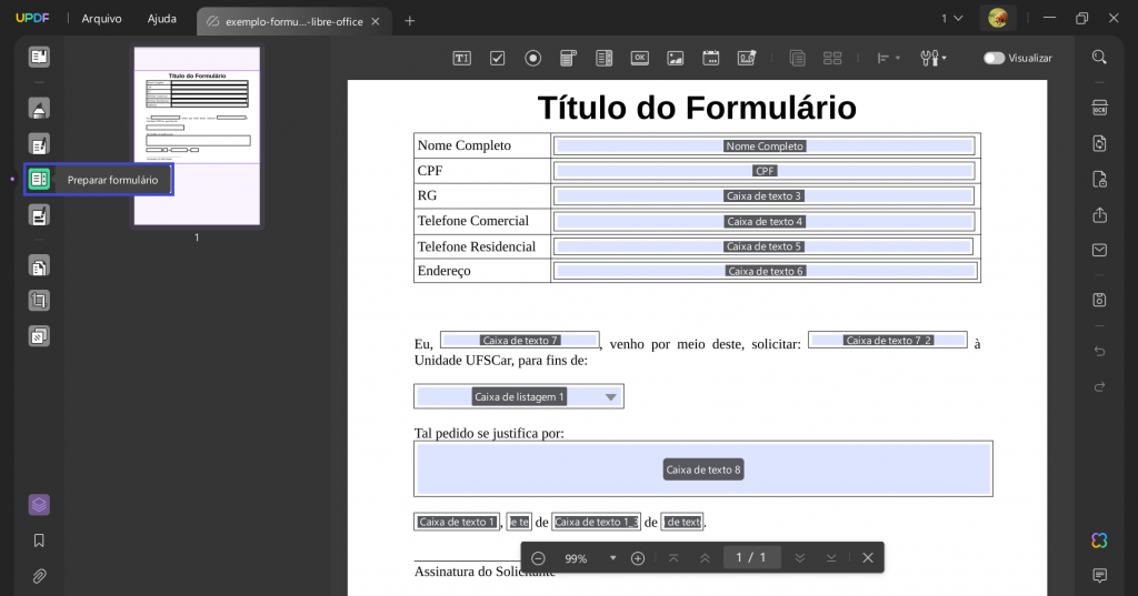 3 Métodos para Converter PDF em Formulário Preenchível | UPDF