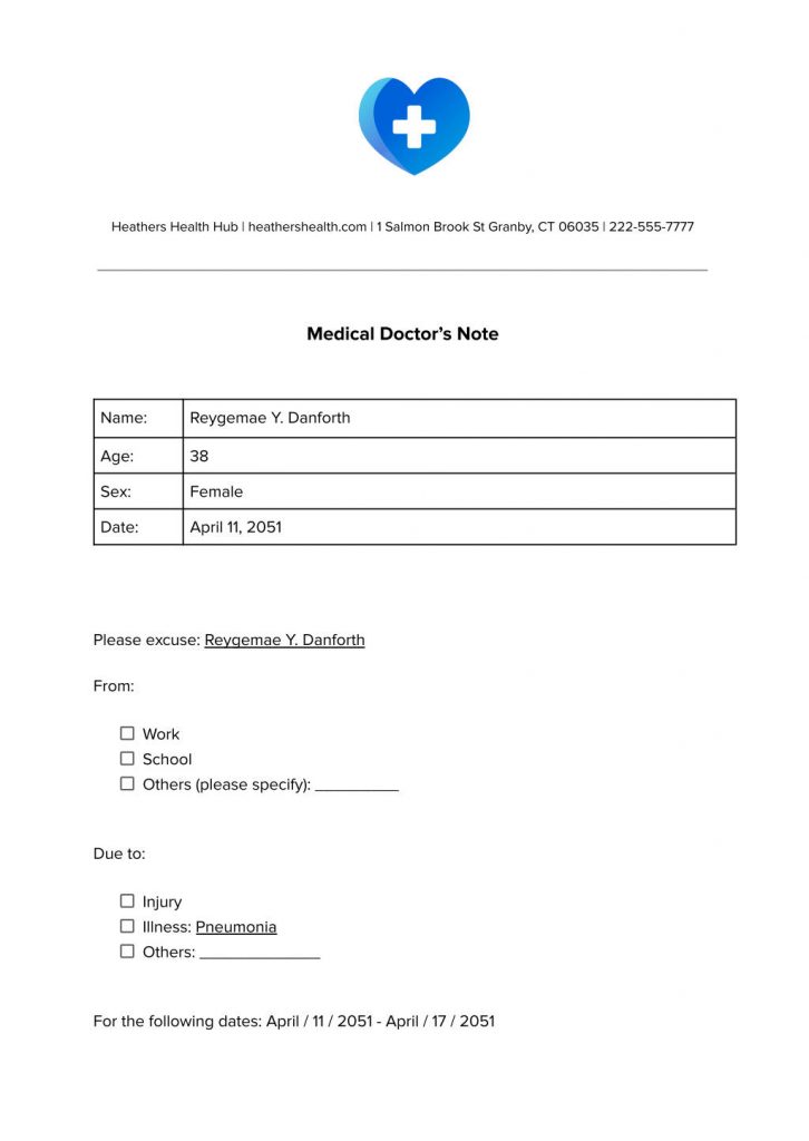 6 Doctors Note for Work (PDF Templates to Download) | UPDF
