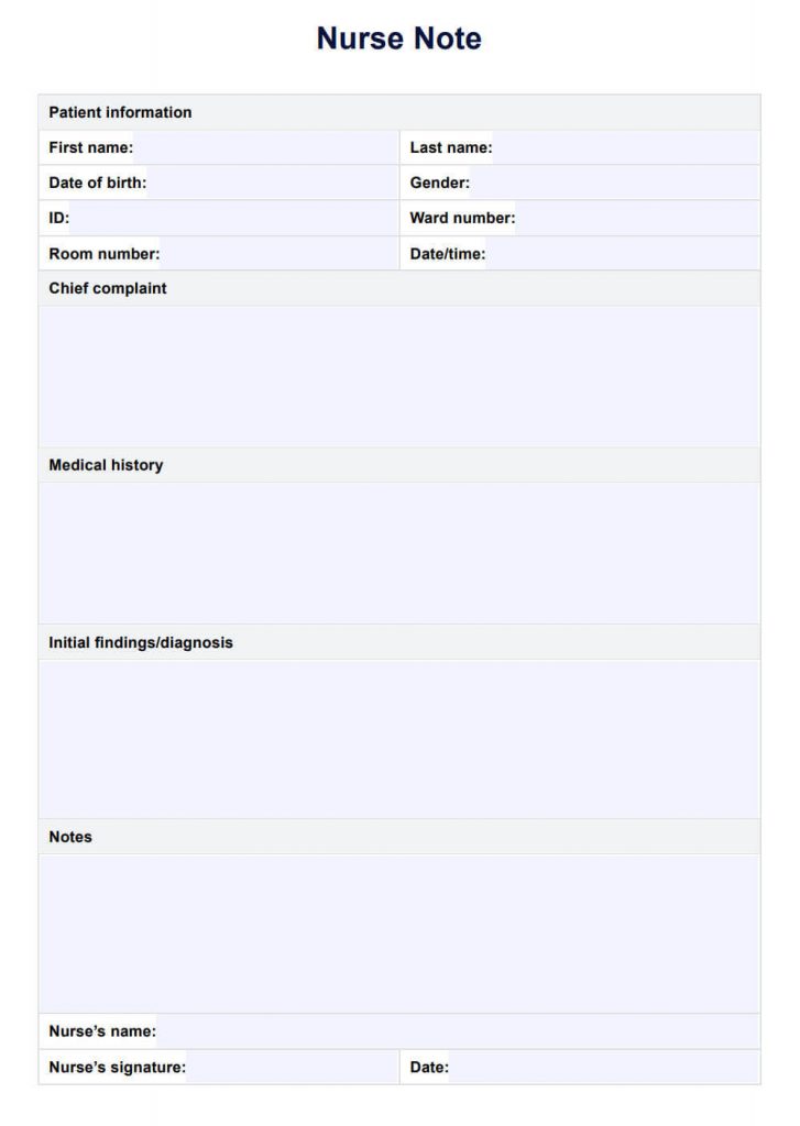 10 Free Nursing Notes Examples in PDF to Download | UPDF