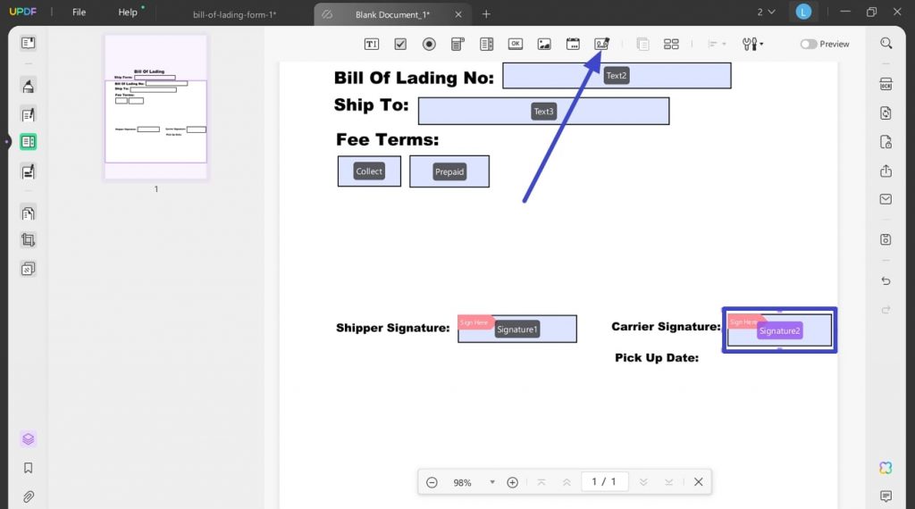 Create & Fill Bill of Lading Form (with Templates) - UPDF