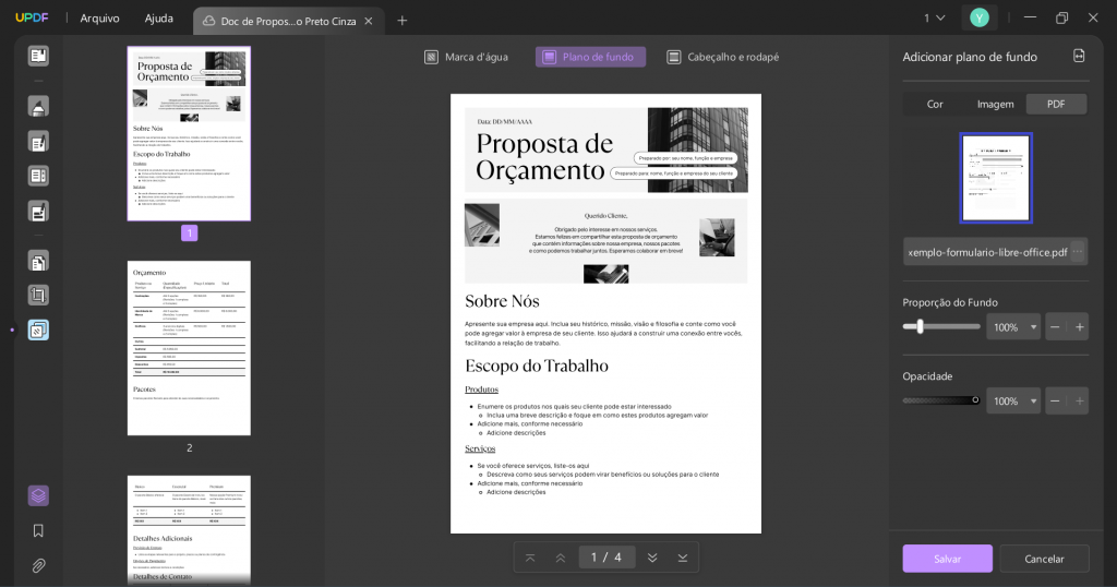 Adicionar Plano de Fundo em um PDF com Cores, Imagens e Dicas - UPDF