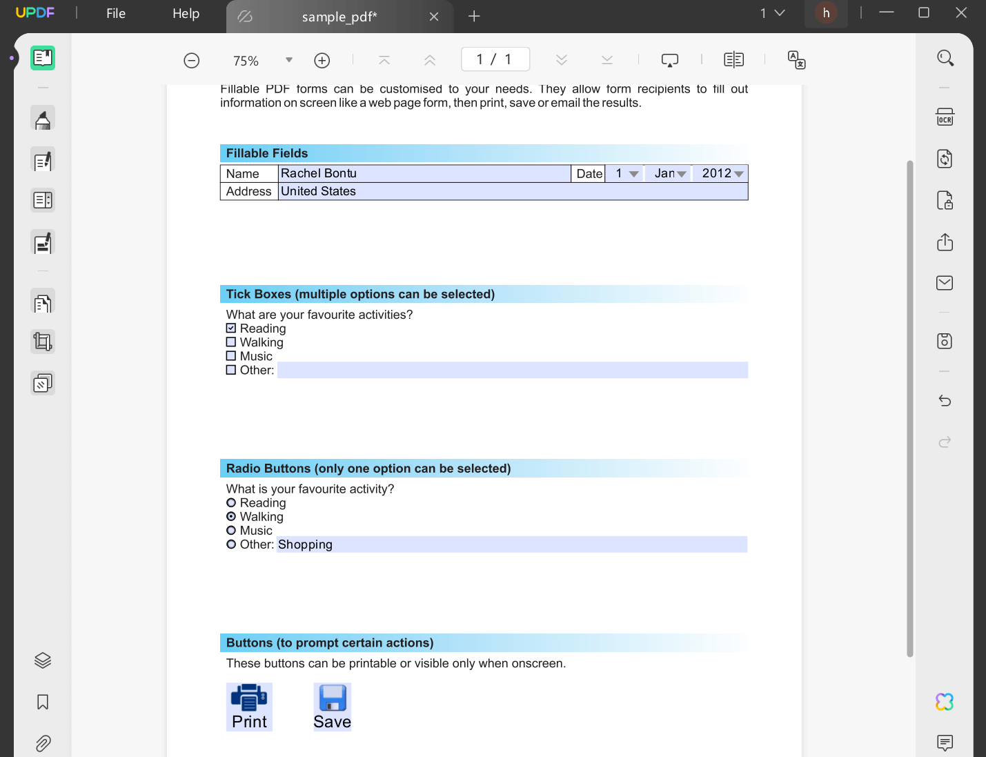 Pdf Fillable Form Not Displaying Field Data Fixed Updf