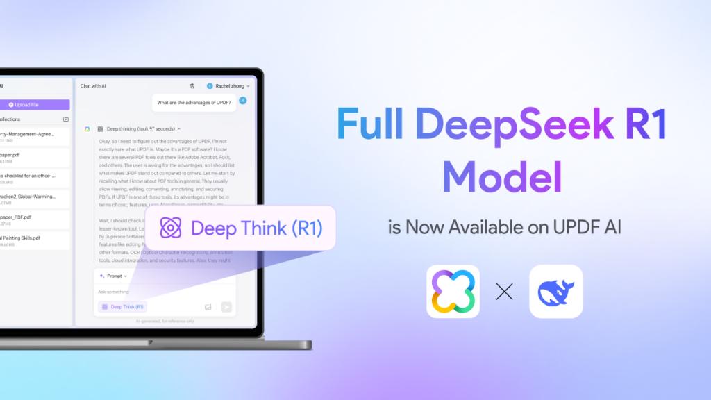 DeepSeek R1 is Now Available on UPDF AI | [Official] UPDF