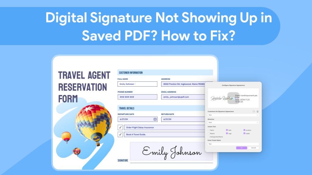 Tanda tangan digital tidak muncul di PDF tersimpan | UPDF