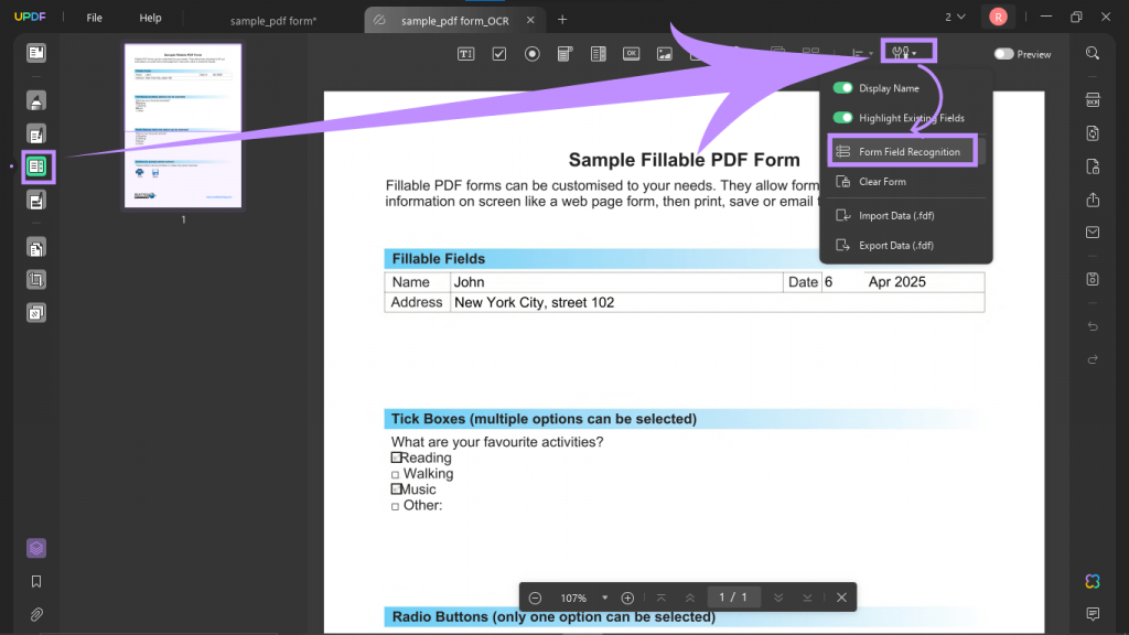 Pdf Fillable Form Not Displaying Field Data Fixed Updf