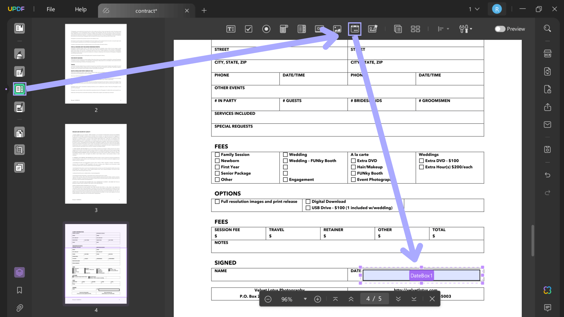 How to Add Calendar in PDF Form? Step by Step | UPDF