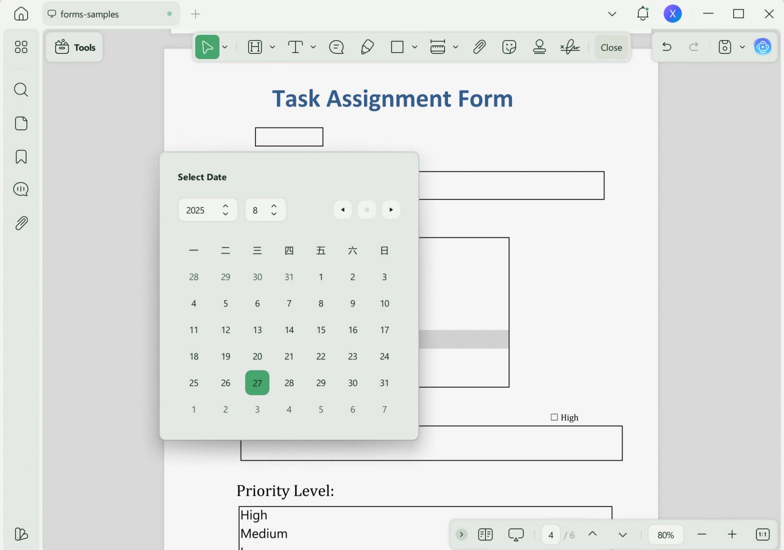 How to Add Calendar in PDF Form? Step by Step | [Official] UPDF