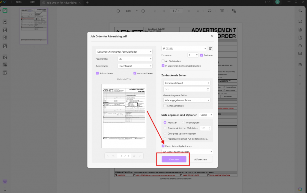 Prüfen der DPI von PDF-Dateien und Drucken | UPDF