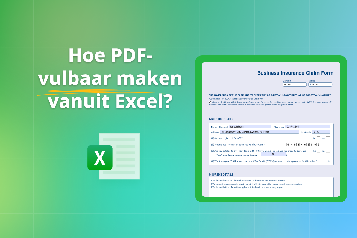 Invulbare PDF's maken vanuit Excel: 2 bewezen methoden | UPDF