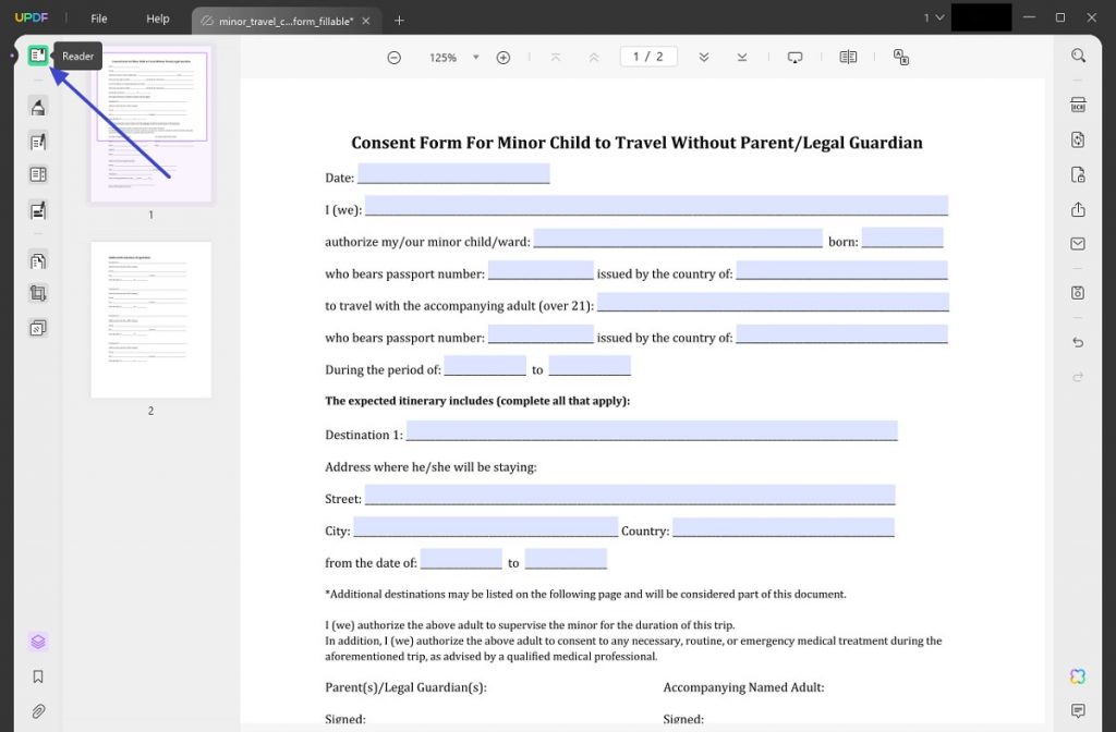 Essential Guide to Travel Consent Form for Minor PDF - UPDF