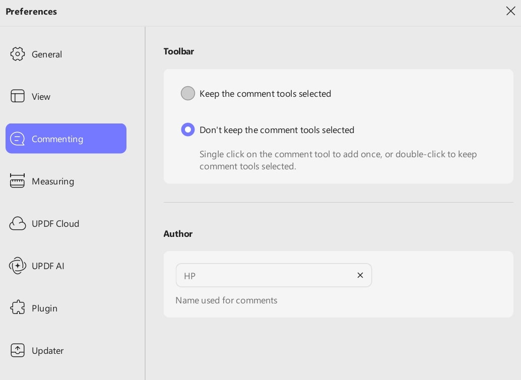 Change Preferences for UPDF on Windows | UPDF