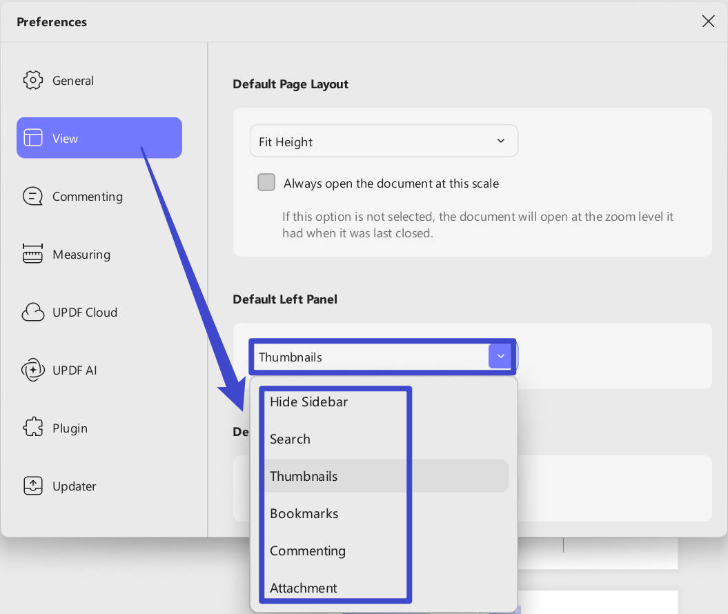 Change Preferences for UPDF on Windows | UPDF