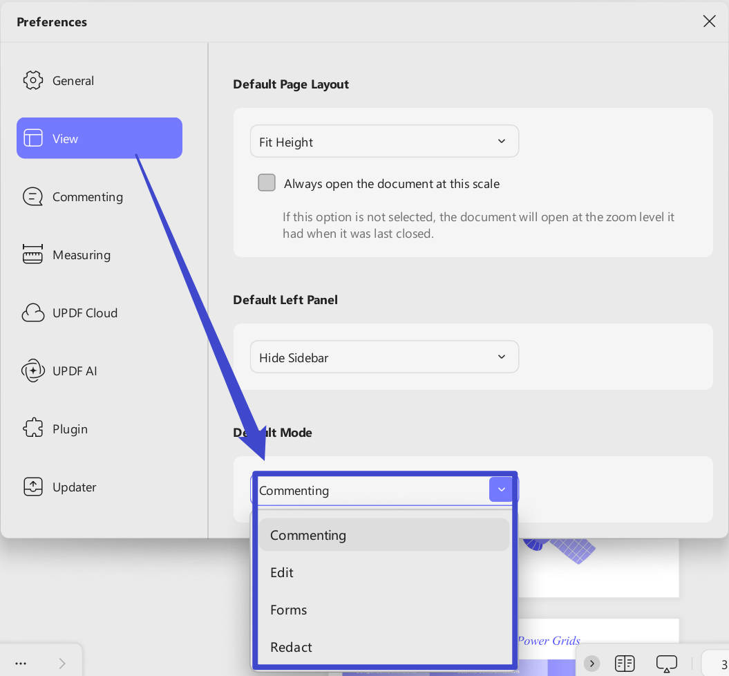 Change Preferences for UPDF on Windows | UPDF