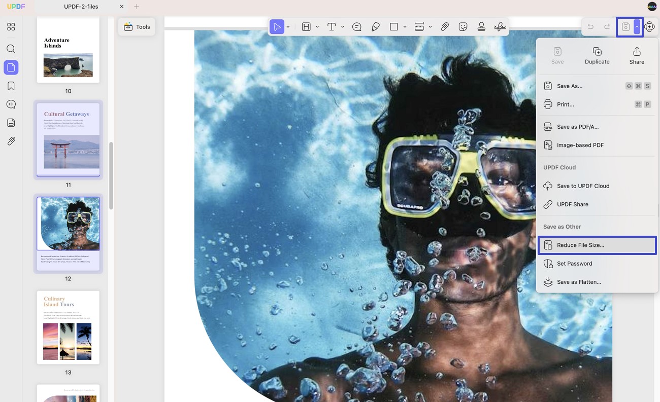 Compress PDF with UPDF on Mac | UPDF