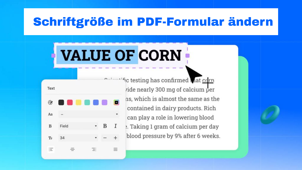 Schriftgröße im PDF-Formular ändern: 3 Möglichkeiten | [Official] UPDF