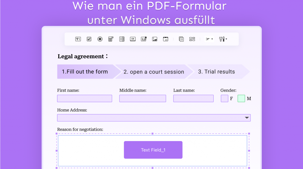 ein PDF-Formular unter Windows auszufüllen - UPDF