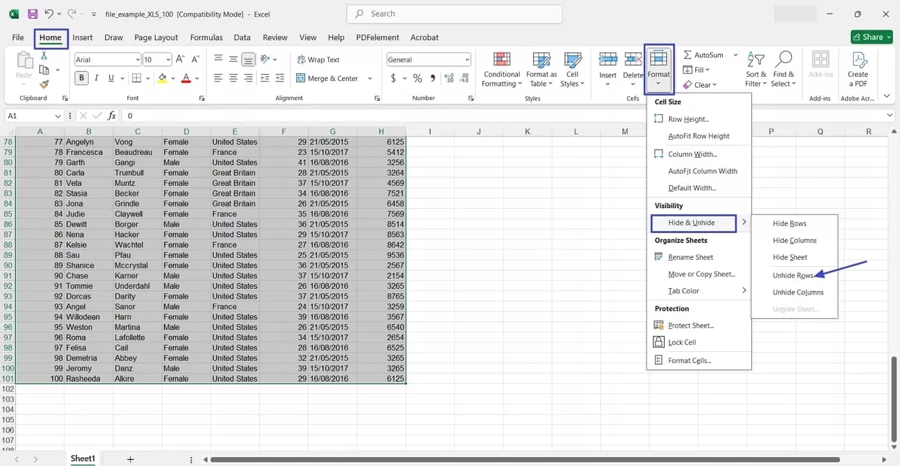 Hidden Rows? Learn How to Unhide All Rows in Excel - UPDF