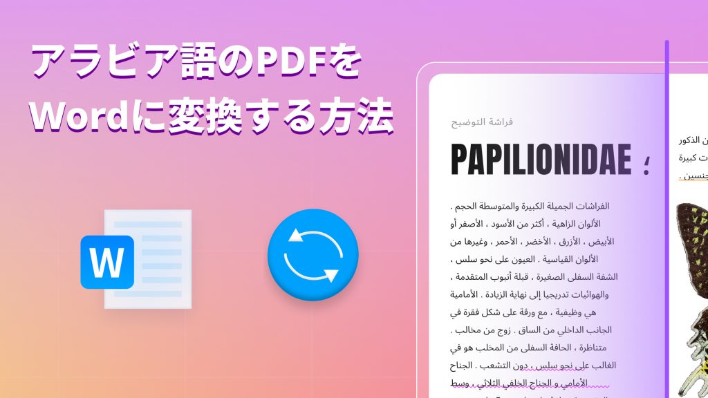 アラビア語のPDFをWordに変換する方法2つ【書式を維持可能】